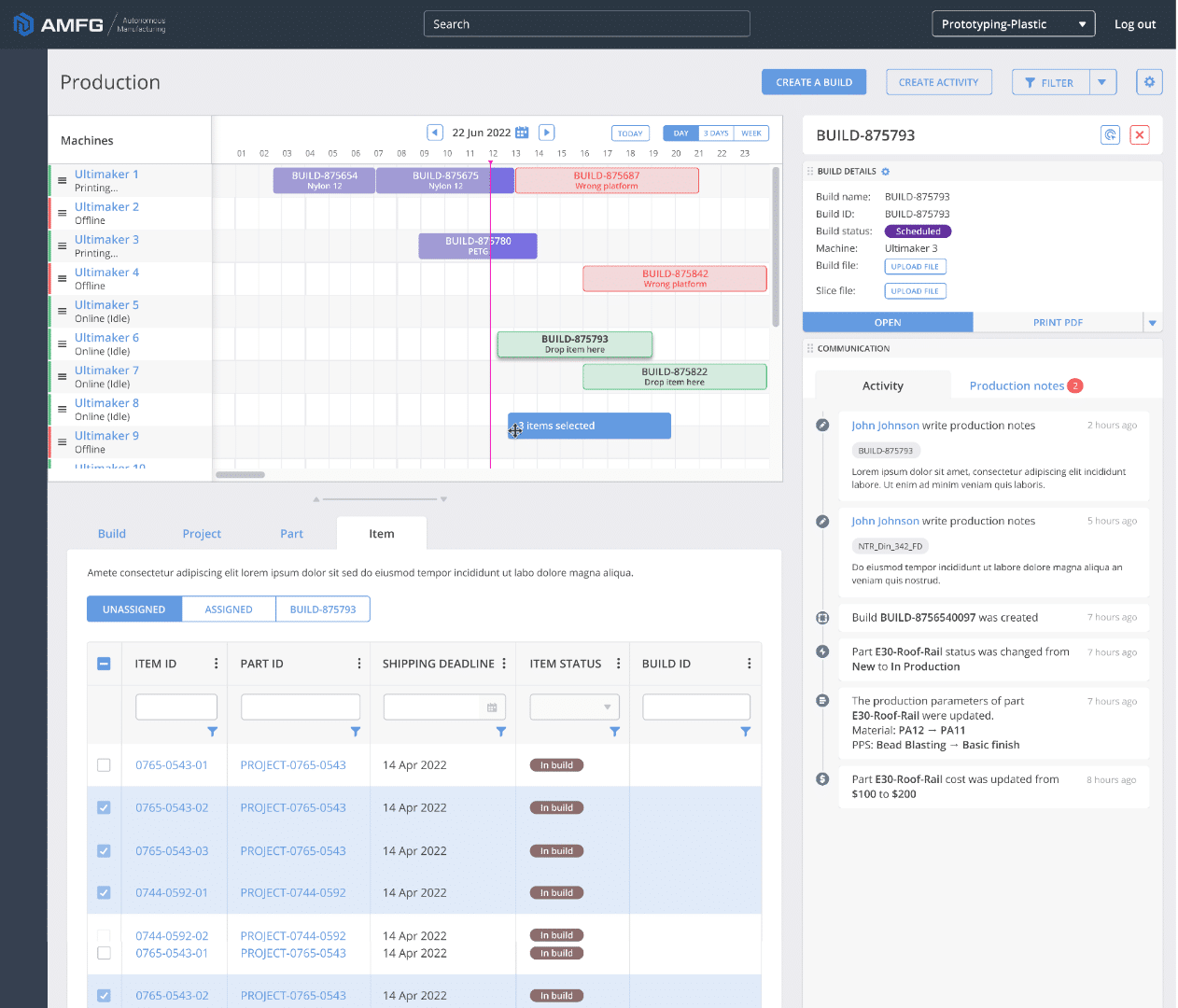 תוכנת 3d amfg- רכיב mes - בליסטיק ביט